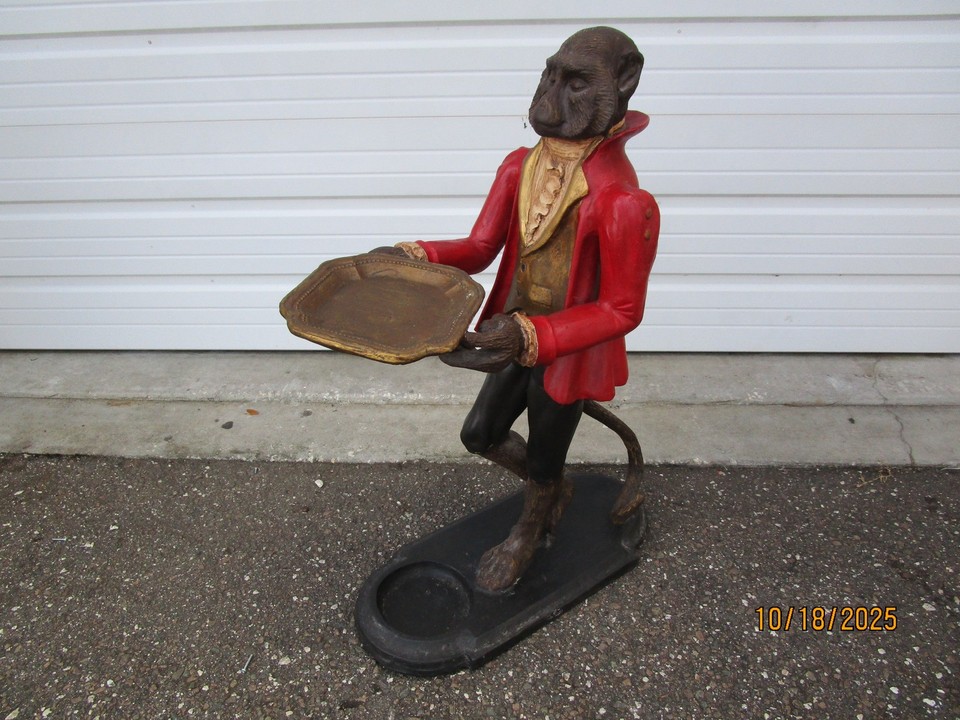 Monkey Butler Statue 35" | eBay