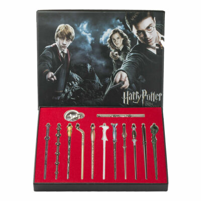 11pcs Harry Potter Magic Stick Wands Key Ring Hermione Malfoy Box ...