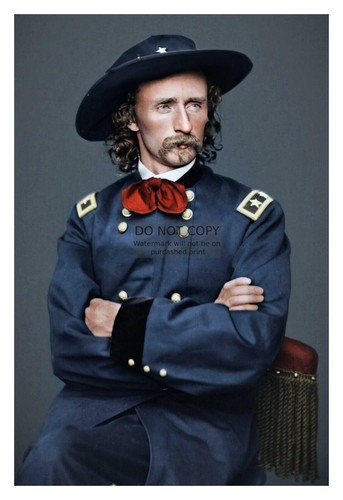 CIVIL WAR UNION GENERAL CUSTER IN UNIFORM COLORIZED 4X6 PHOTO | eBay