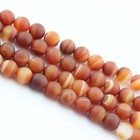 Red Stripe Agate Matte Round Beads 6mm 8mm 10mm 15.5" Strand | eBay