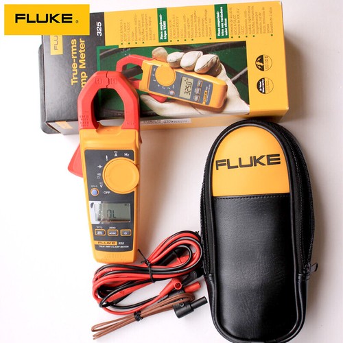 Fluke 325 True-RMS AC/DC Clamp Meter, Temperature Probe, Leads & C23 ...