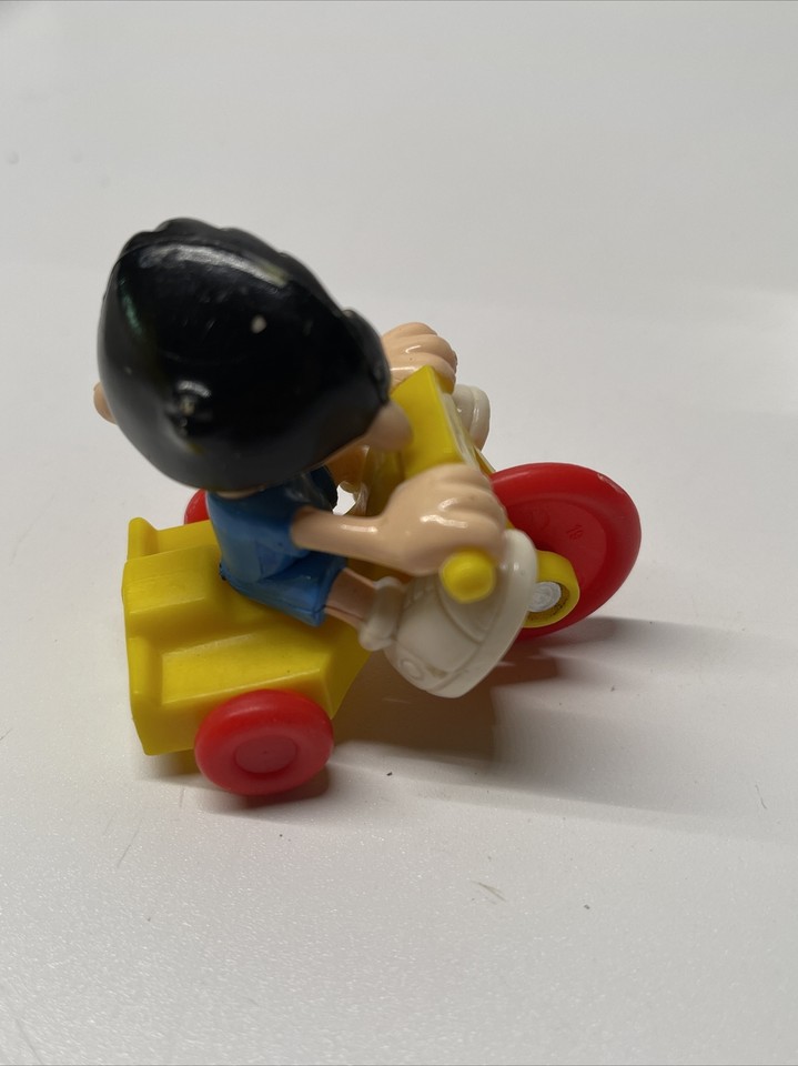 Vintage Bobby's World Cartoon FIGURINE Bobby On Yellow 3 Wheel Tricycle ...