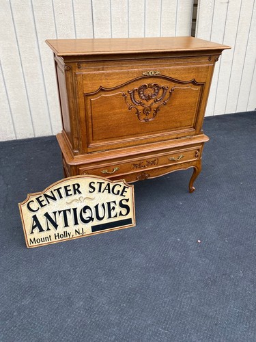 64403 French Slant Front Desk Storage Cabinet Bar Cart | eBay