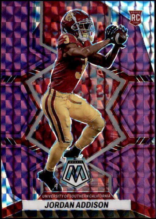 2023 Panini Mosaic Draft Picks - Jordan Addison #14 Purple Mosaic Prizm ...