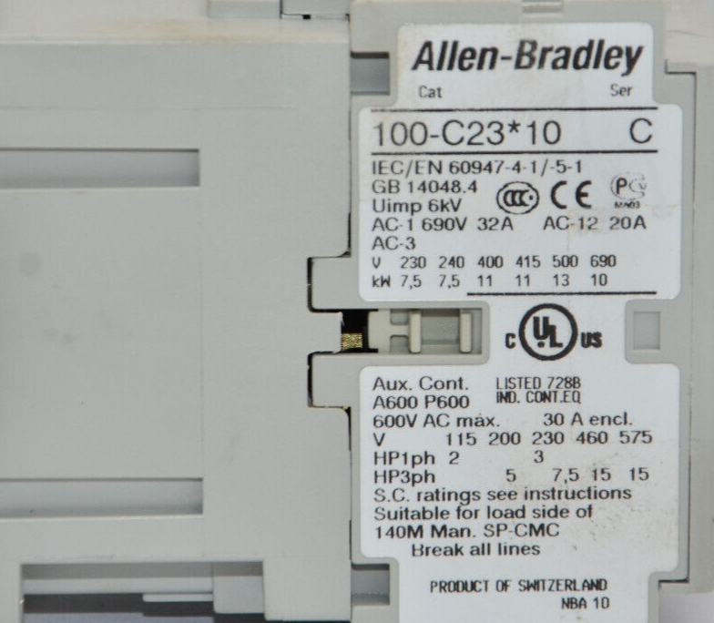 100-C23D10-C Allen-Bradley 23 Amp 110/120V 50/60Hz IEC Contactor -SA | eBay