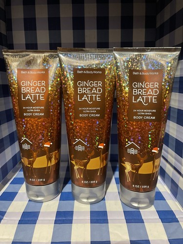 LOT OF 3 BATH & BODY WORKS GINGERBREAD LATTE ULTRA SHEA CREAM HAND ...