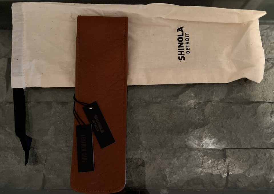 Shinola Pen Flap Pouch Case S0720015228 Holder Bourbon Brown Cognac ...