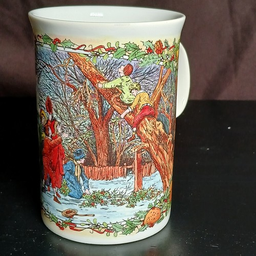 VTG Gathering Mistletoe Dunoon Coffee Mug Victorian Christmas Santa ...