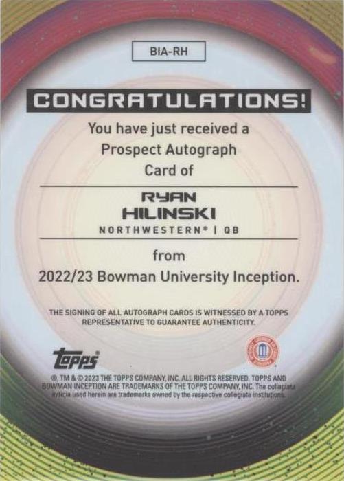 Las mejores ofertas en 2022-23 Bowman Inception University Ryan ...