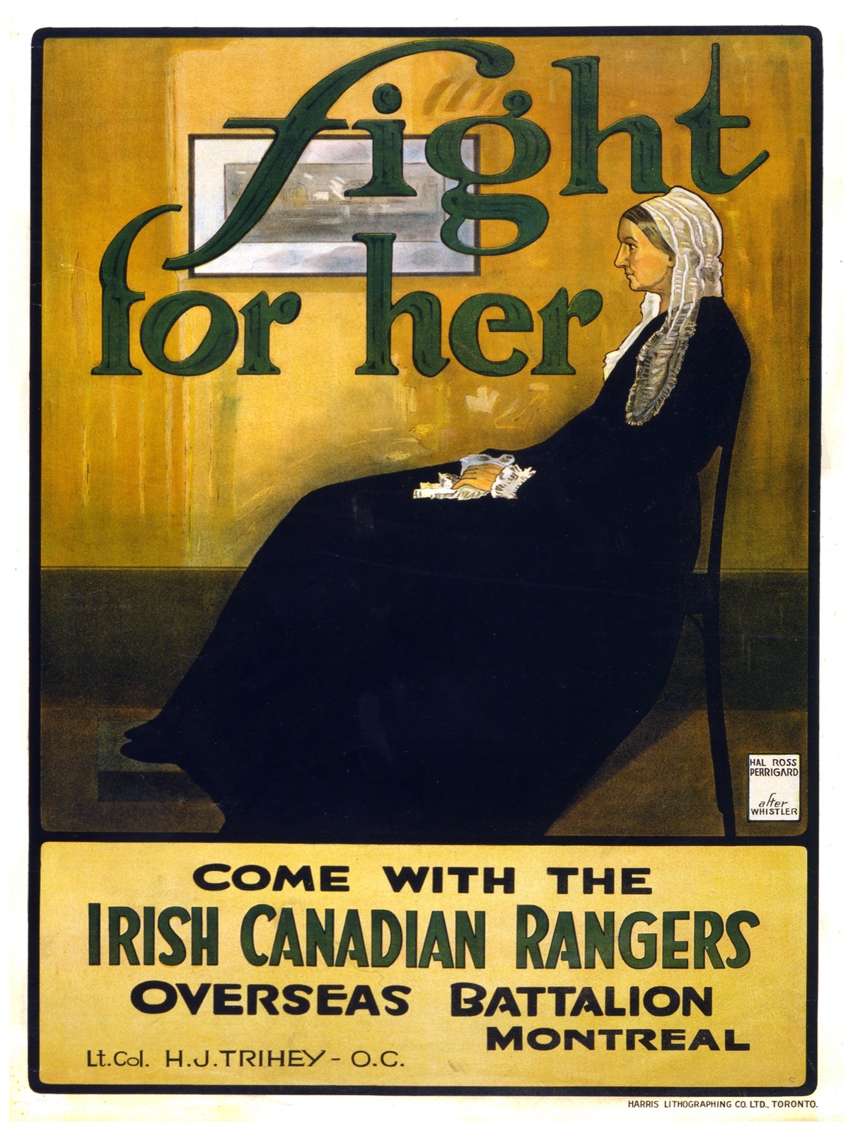 9483.Irish Canada rangers.Fight for her.woman.POSTER.decor Home Office ...