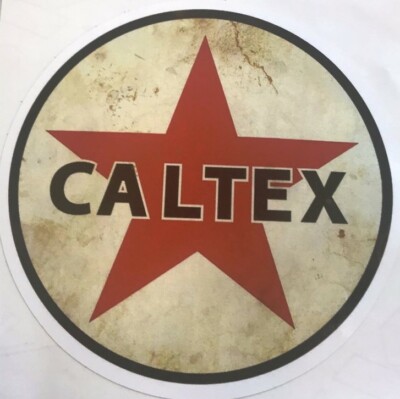 Caltex petrol Sticker V8 Holley Carby Carburettor toolbox mancave beer ...