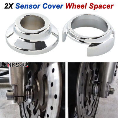 Chrome ABS Sensor Cover Wheel Spacer For Harley Touiring Road King ...