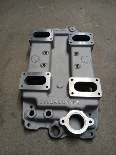 SBC Offenhauser 4 Carb Intake Manifold - Pacesetter 5024-4B | eBay