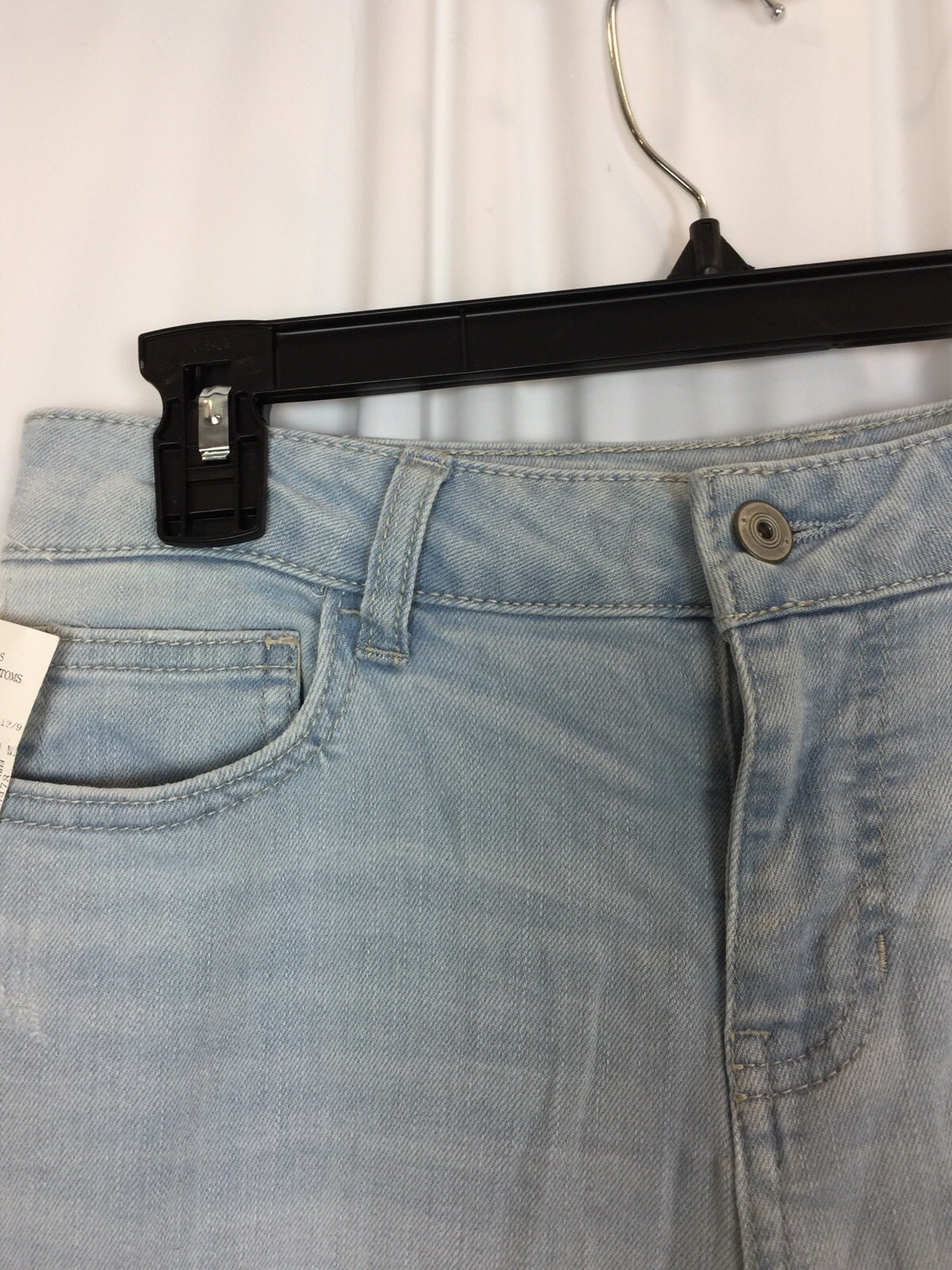 NoBo No Boundaries Junior’s Jeans Light Blue Distressed Mid Rise Sz 11 ...