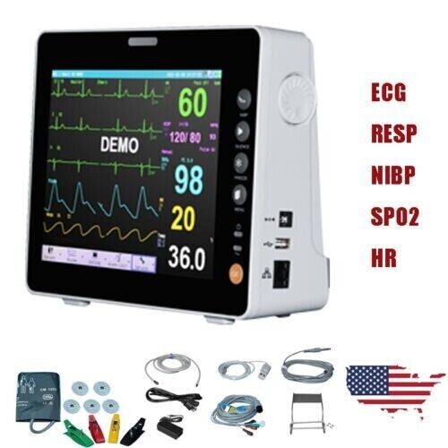 TEMP SPO2 Multi-parameter Vital Sign Machine Patient Monitor 6 ...