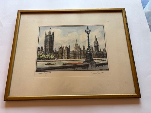 Graham Clilverd Signed Houses of Parliament Prof. Framed by SYMS ...