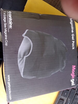 Headache and Migraine Relief Cap - Magic Gel Ice Pack Hat and Mask Free ...