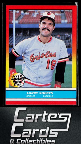 Larry Sheets 1988 Fleer Revco Baseball's Hottest Stars #37 Baltimore ...