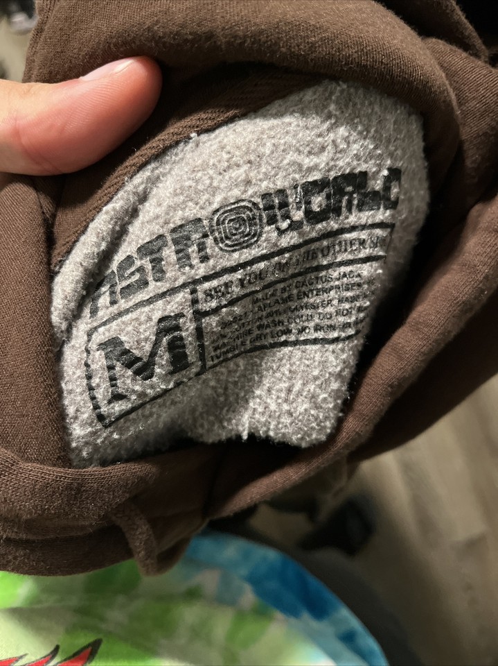 Travis Scott Astrofest Flame Guy Merch Hoodie Mocha Brown Size M | eBay