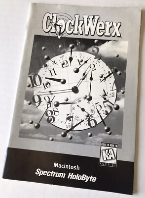 ClockWerx MACINTOSH Manual Spectrum HoloByte Game Alexey Pajitnov Paper ...
