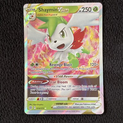 Shaymin VSTAR 014/172 Full Art Ultra Rare Brilliant Stars Pokemon Card ...