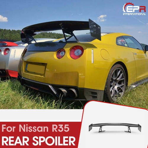 For Nissan R35 GTR AP500 Type Carbon Rear 1800mm Adjustable GT Spoiler ...