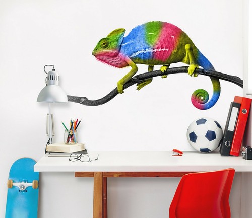 3D Color Chameleon G025 Animal Wallpaper Mural Poster Wall Stickers ...