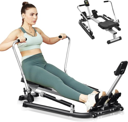 Exercise Rowing Machine Rower w/Adjustable Double Hydraulic Resistance ...