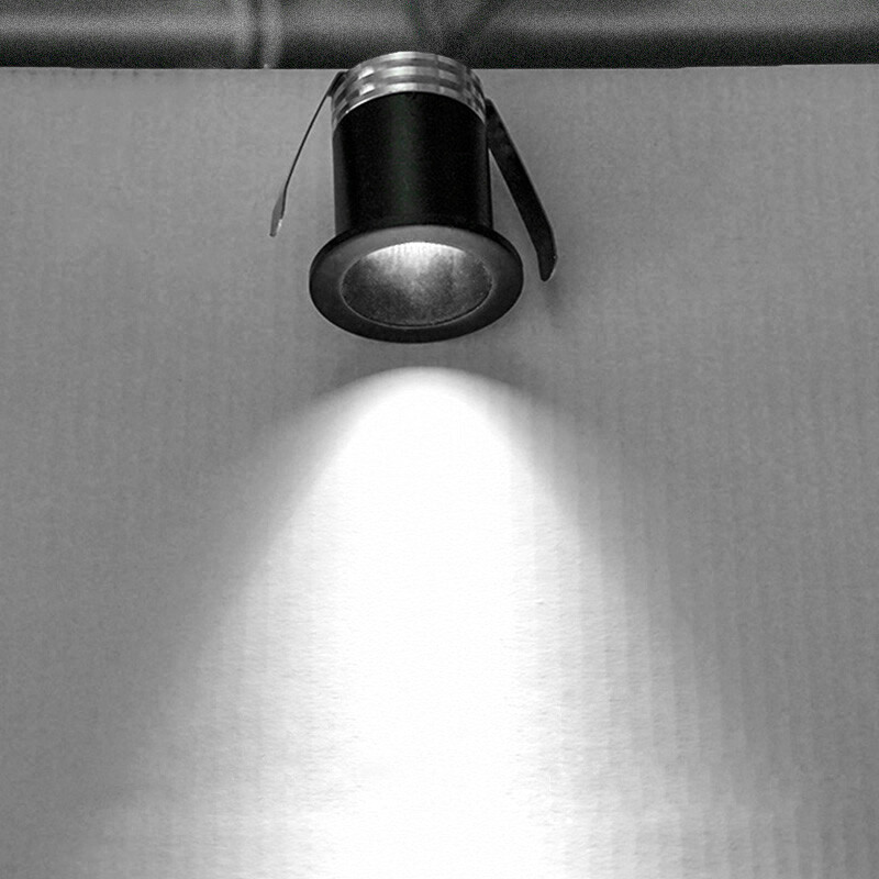 2 Pack 3W LED Mini Cabinet Lamp Recessed Lighting Showcase Ceiling ...