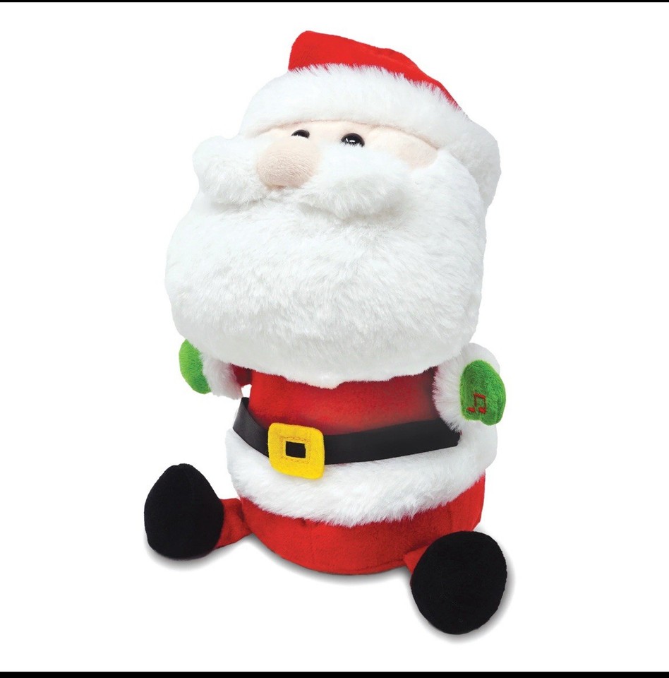 Cuddle Barn Caroling Cuties Santa Animated Plush - “here Comes Santa ...