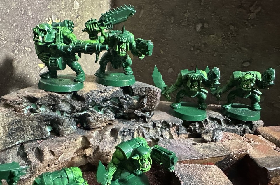 Warhammer 40K Ork Boyz X 10, Painted, “Ain’t No Soggin Beaky!” | eBay