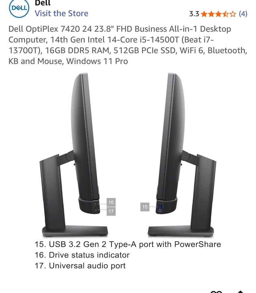 NEW Dell 16 GB, 512 Storage -All -in-1 Desktop Computer | eBay