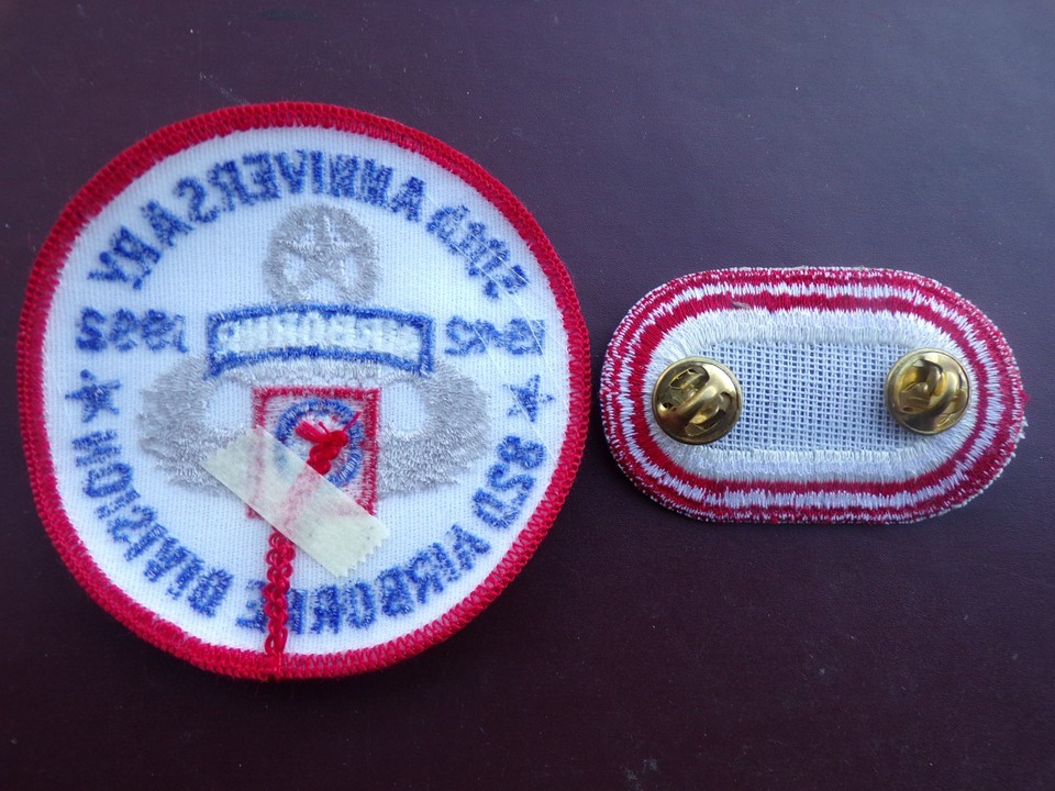 82nd Airborne Jump Wing Oval Pocket 50th Patch Badge Pin Military Lot ...