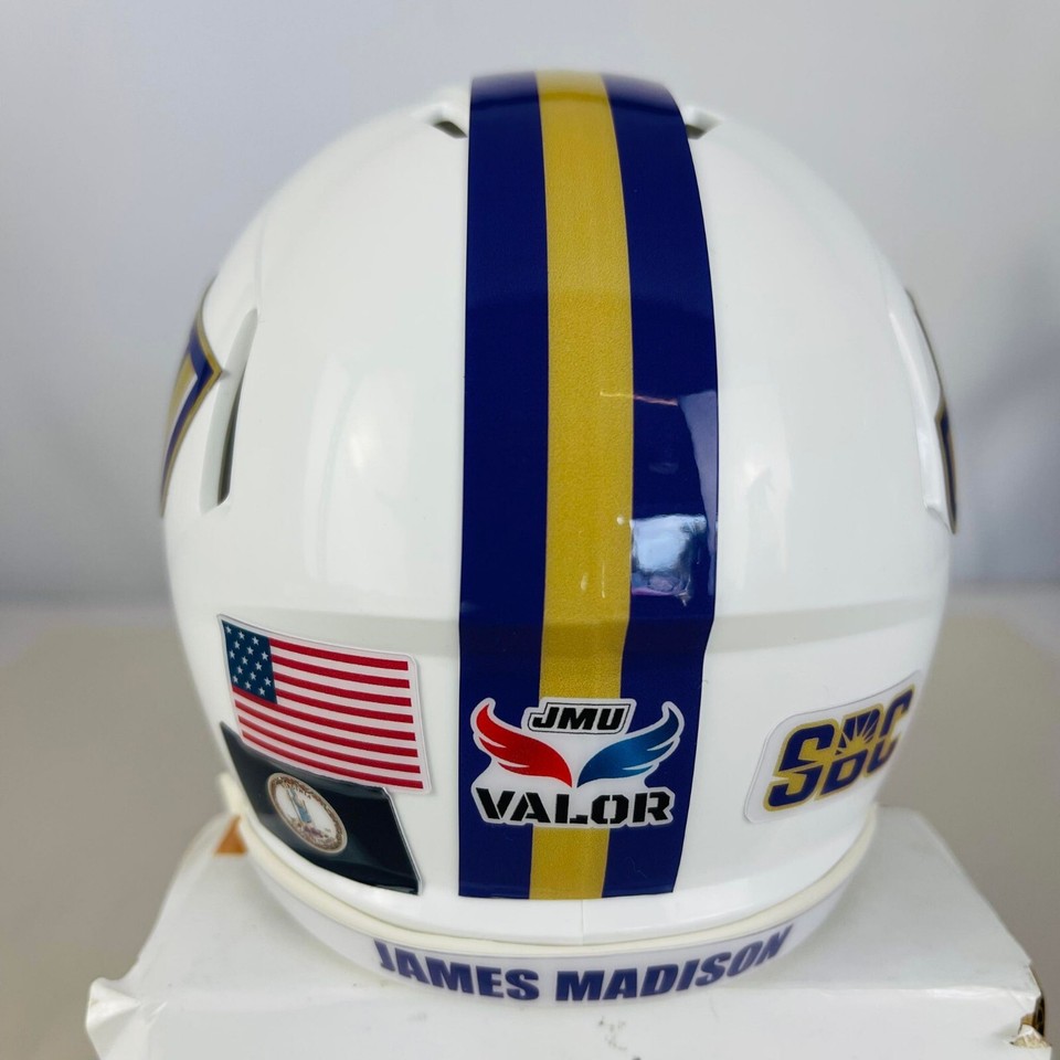 James Madison Dukes Custom Mini Helmet 2023 VS Air Force White | eBay