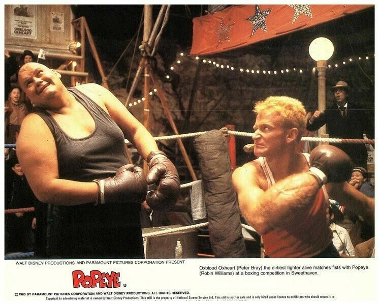 Robin Williams Popeye Boxing LG975 Original Photo ROBIN WILLIAMS
