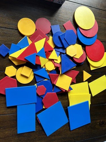 Lot Plastic Attribute Blocks, various shapes and thicknesses | eBay