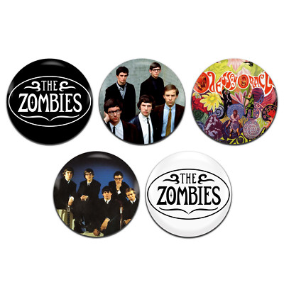 5x The Zombies Band 60's Psychedelic Rock 25mm / 1 Inch D Pin Button ...