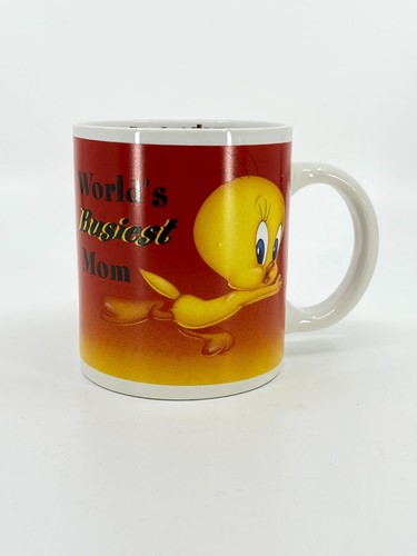 Vintage Looney Tunes mug Tweety Bird World's Busiest Mom 2000 Coffee ...