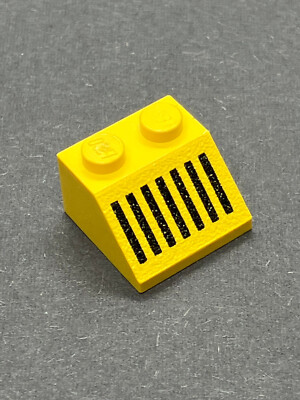 LEGO Part 3039 - Slope 2x2 w/ Black Grill Print - (1pc) Yellow Vintage ...