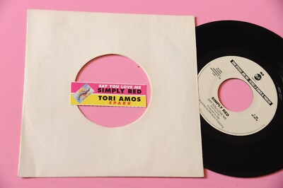 " Tori Amos Spark Simply Red Say Yoy 7"" 45 Sticker Juke Box Strip " | eBay