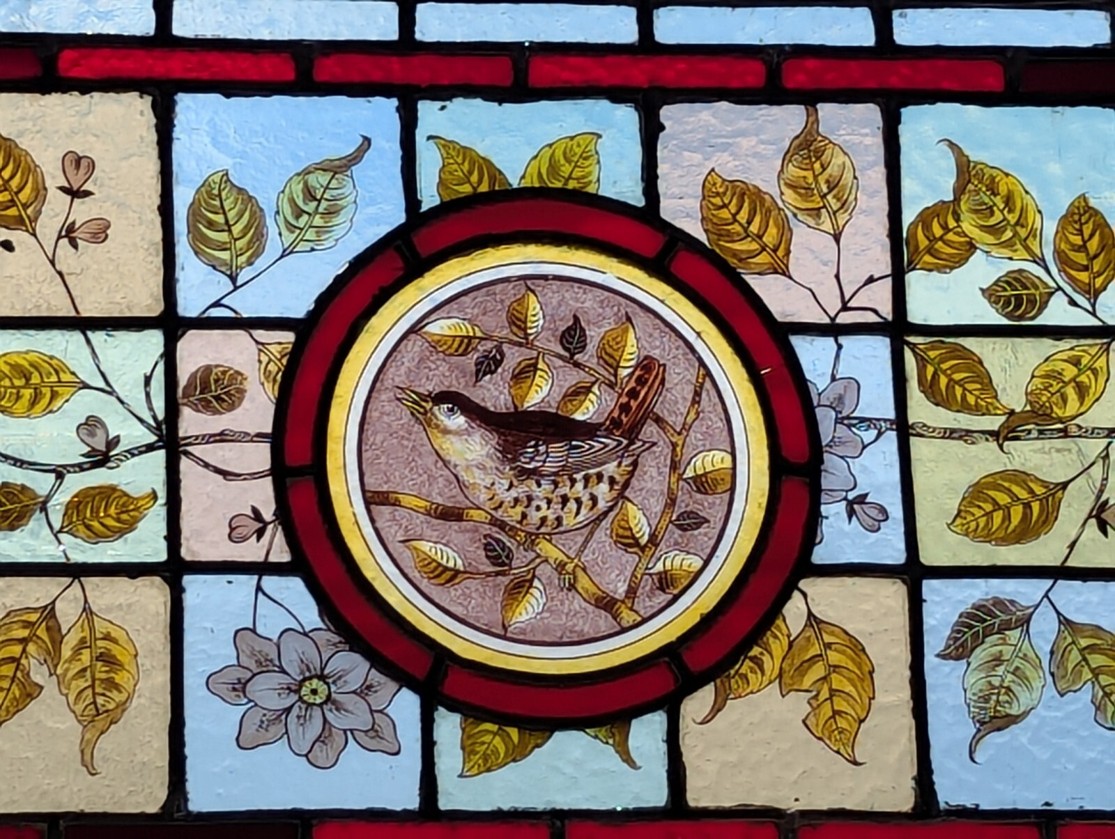 Outstanding Decorative Victorian Stained Glass Fanlight Window | eBay UK