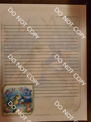 Sea Turtle Lined stationary paper (25 Sheets) 8 1/2 X 11 | eBay