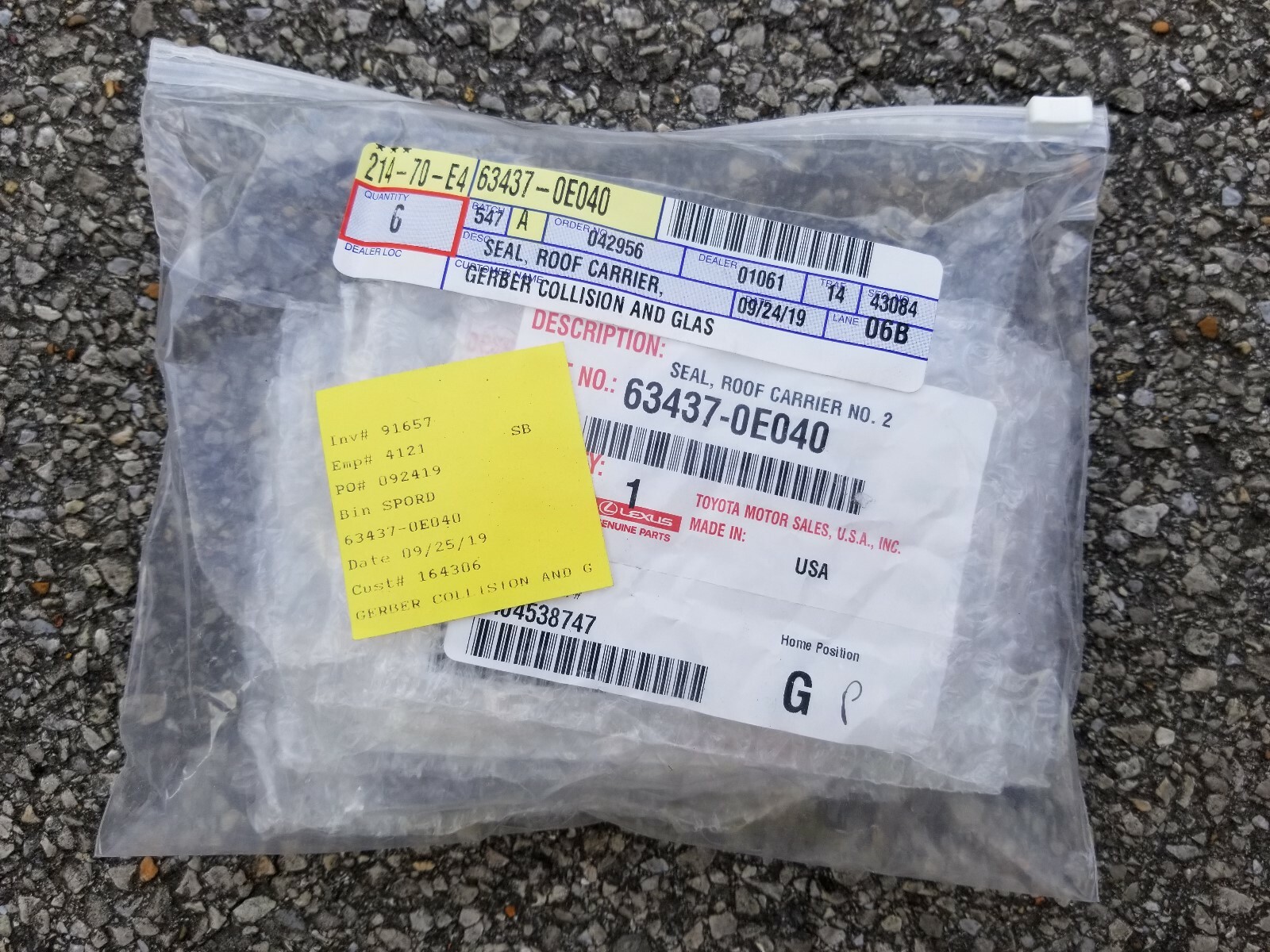 TOYOTA OEM Highlander Roof Rack Rail Luggage Carrier-Side Rail ...