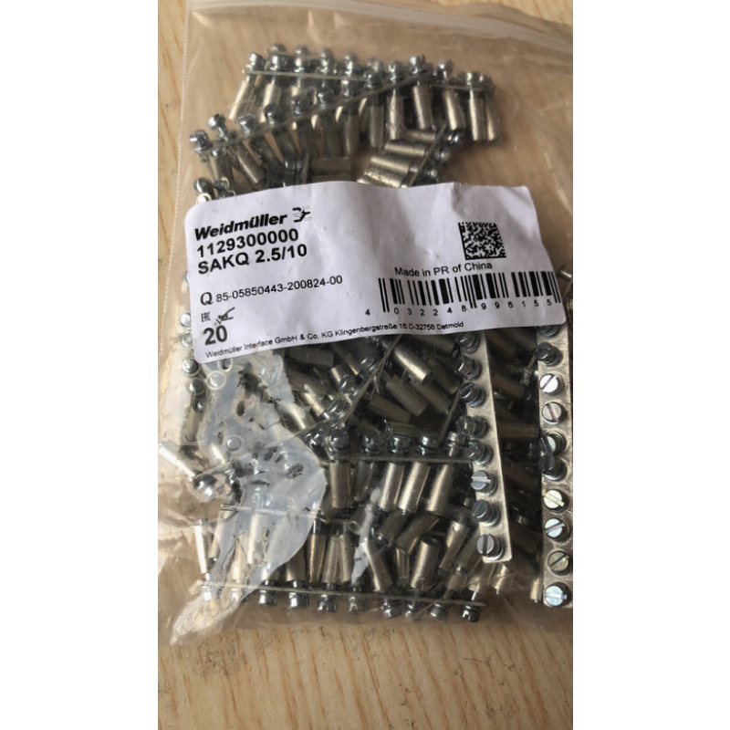 Weidmuller Terminal block shorting strip SAKQ 2.5/10 112930000 20PC NEW ...