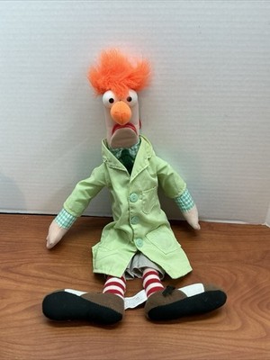 Disney Store Muppets Beaker Lab Coat Assistant Plush Toy 17” Orange ...