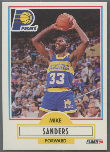 1990-1991 Fleer Basketball #80 Mike Sanders Indiana Pacers | eBay