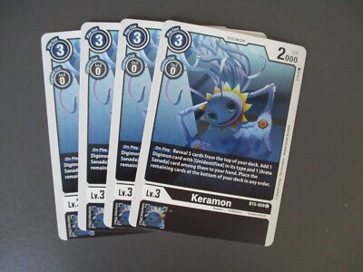 Digimon TCG (2020) - BT5-059 - 4x Keramon - Black - Common | eBay UK