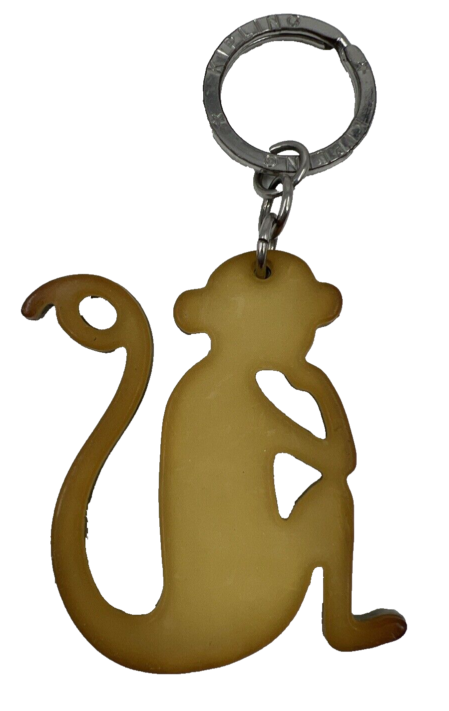 KIPLING Monkey bag charm key chain - Beige flat enamel front & metal ...
