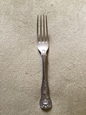 ANTIQUE SOLID SILVER TABLE FORK ROSE PATTERN LONDON 1860 | eBay