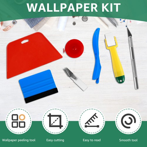 11Pcs Wallpaper Smoothing Tool Kit Reusable Wallpaper Tool Set Wall ...